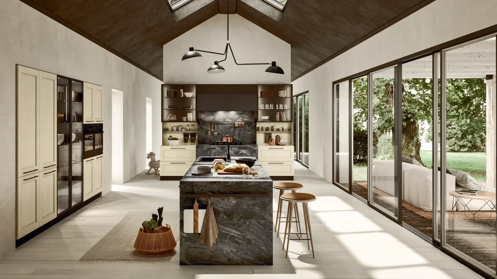 Beige Shaker Kitchen with HPL Worktop | Aurora Style